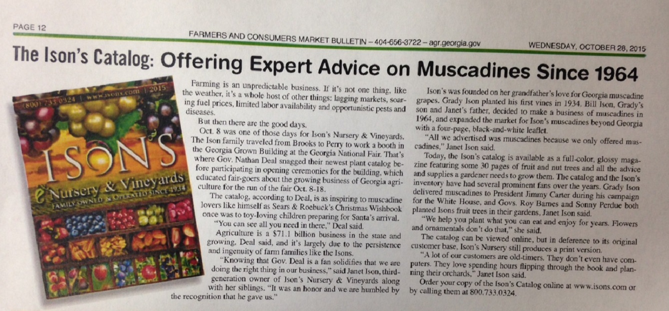 Market Bulletin Article: Ison's Offers Expert Advice Since 1964 - Ison ...